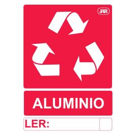 Cartel plástico "GESTIÓN RESIDUOS ALUMINIO"